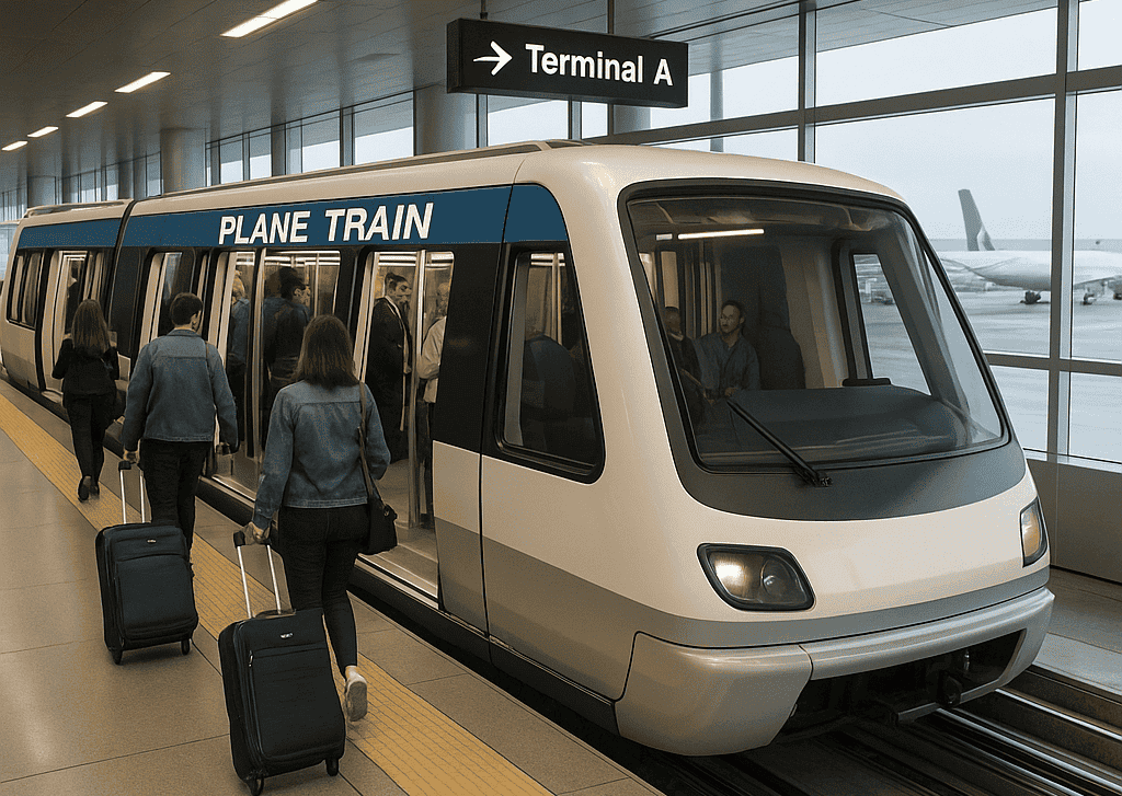 What Are Airport Plane Trains? Automatic People Movers Explained
